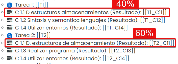 9.5 Crear el cálculo | Evaluación Criterial con Moodle